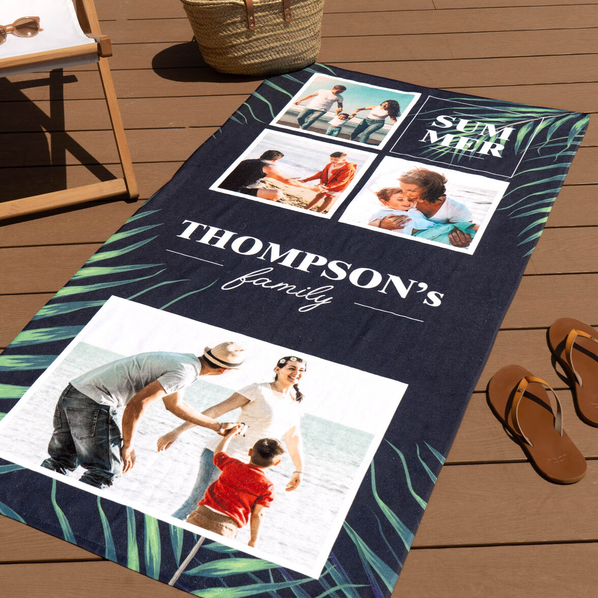Personalised rectangular towels | Wanapix