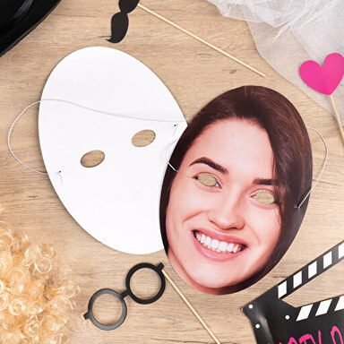 Photo masque personnalisé visage en carton | Wanapix
