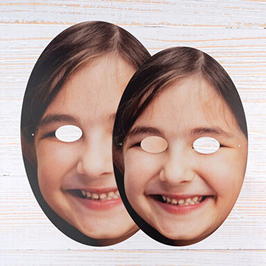 Photo masque personnalisé visage en carton | Wanapix